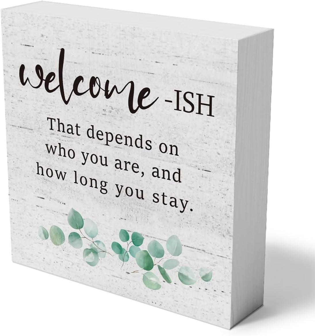 Welcome Wooden Box Sign Decorative Funny Welcome-ish Wood Box Sign Home ...