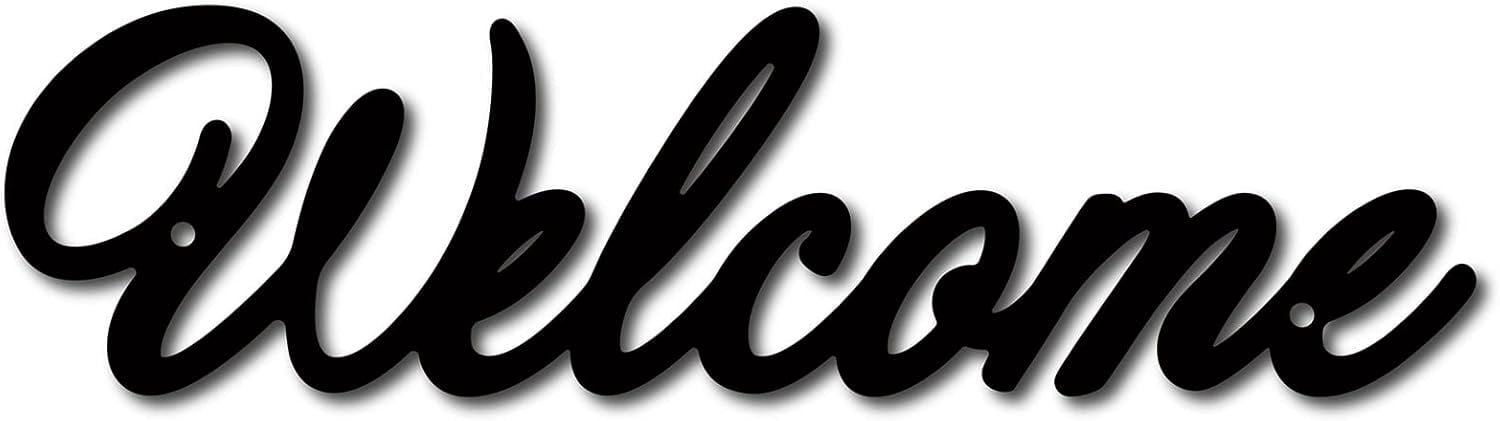 Welcome Wooden Letters Cutout Signs Laser Cut Wood Sign Art Words ...