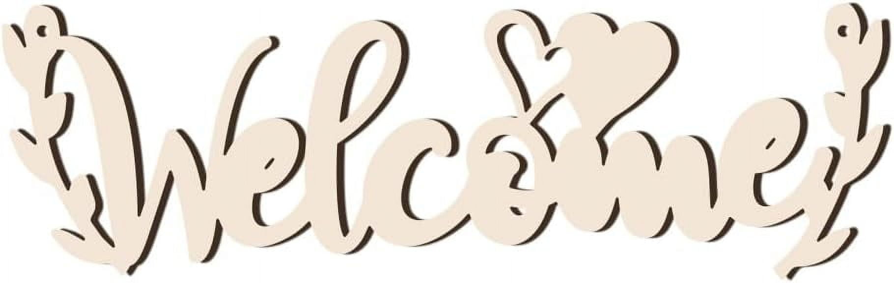 Welcome Wooden Sign Welcome Decorative Sign Wood Letters Sign Wall ...