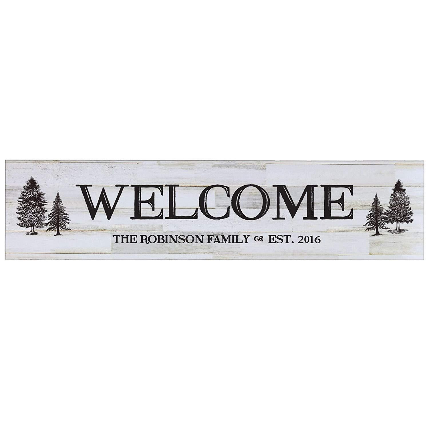 Welcome Wooden Wall Sign Art Size Distressed White 10 x 40 - Walmart.com
