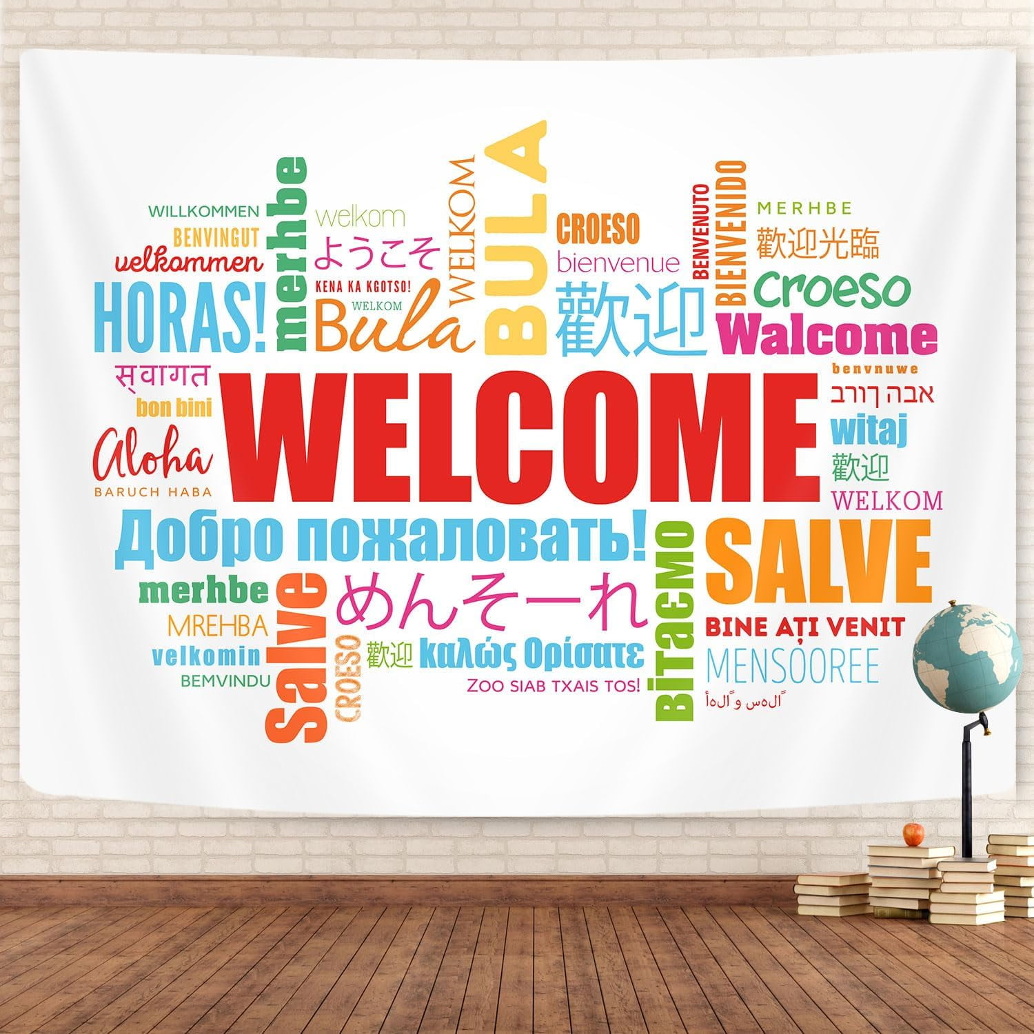 Welcome Word in Different Languages Tapestry, Colourful Languages ...