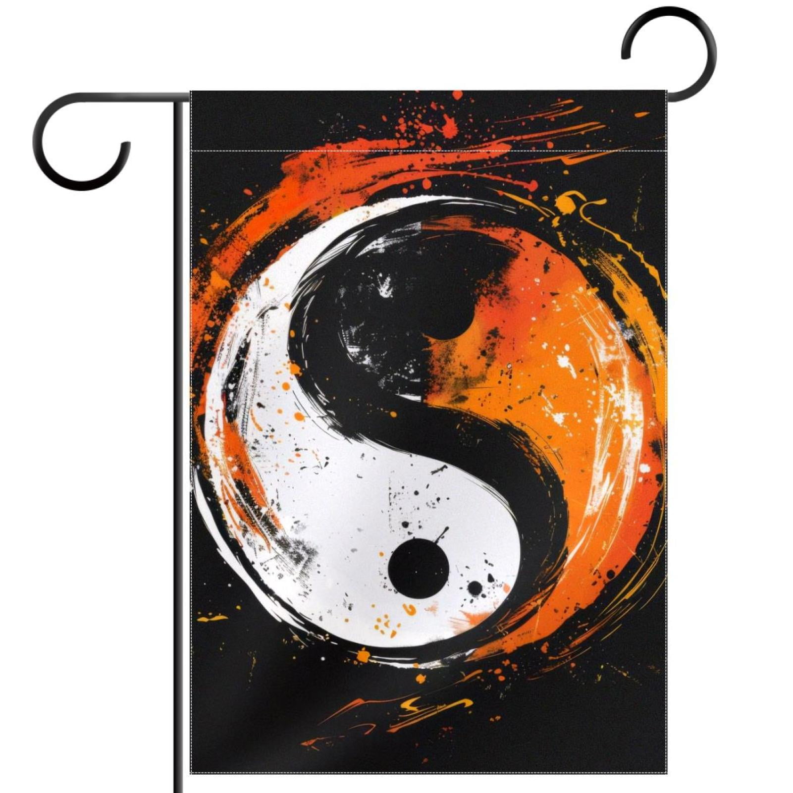 Welcome Yin Yang Symbol Garden Flag, Vertical Double Sided Small House ...