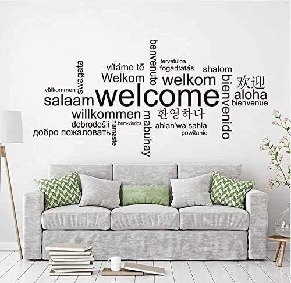 Welcome in Different Languages Wall Sticker Kitchen Living Room Hello ...