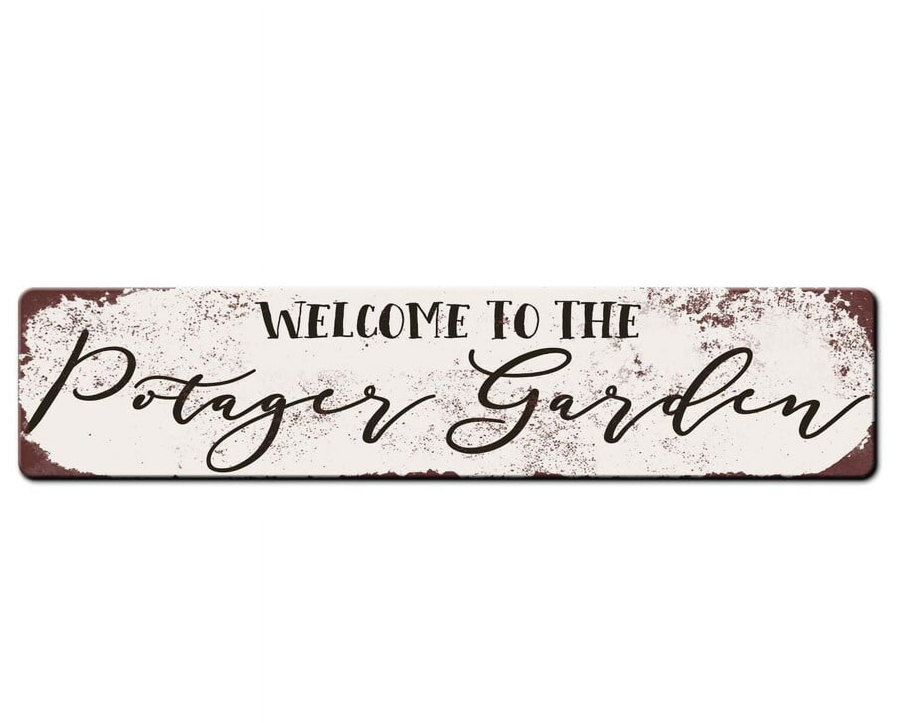 Welcome to the potager garden Rustic Style Metal Sign Gardener Gift ...