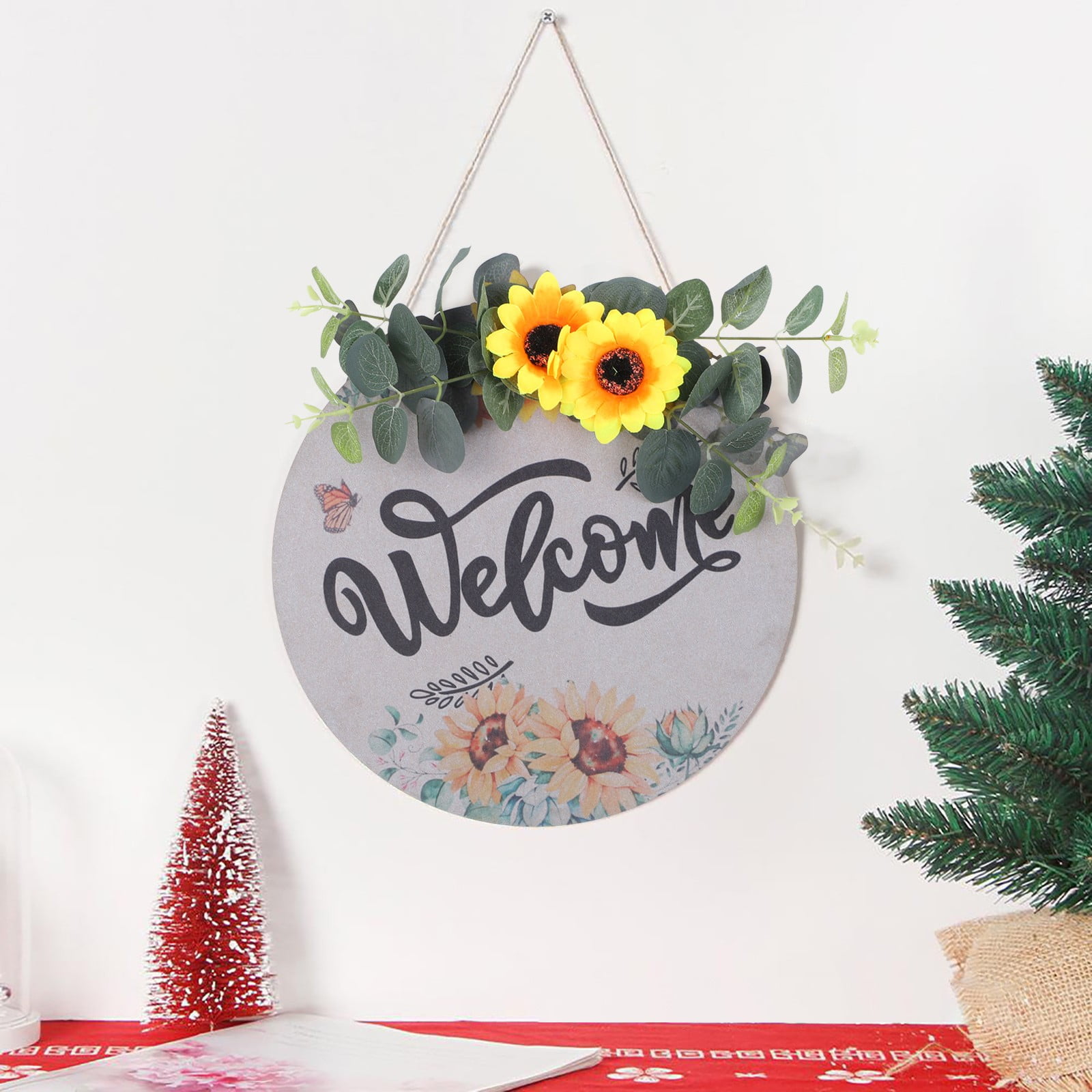 Welcome sign for front door! Wooden Hanging Sign Welcome To Our Bee ...