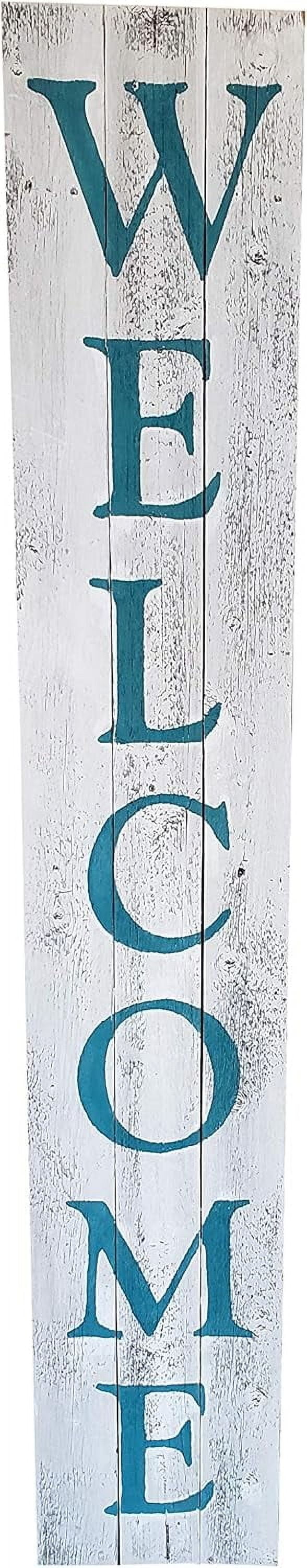 Welcome sign for front porch made with real reclaimed wood - 5 feet ...