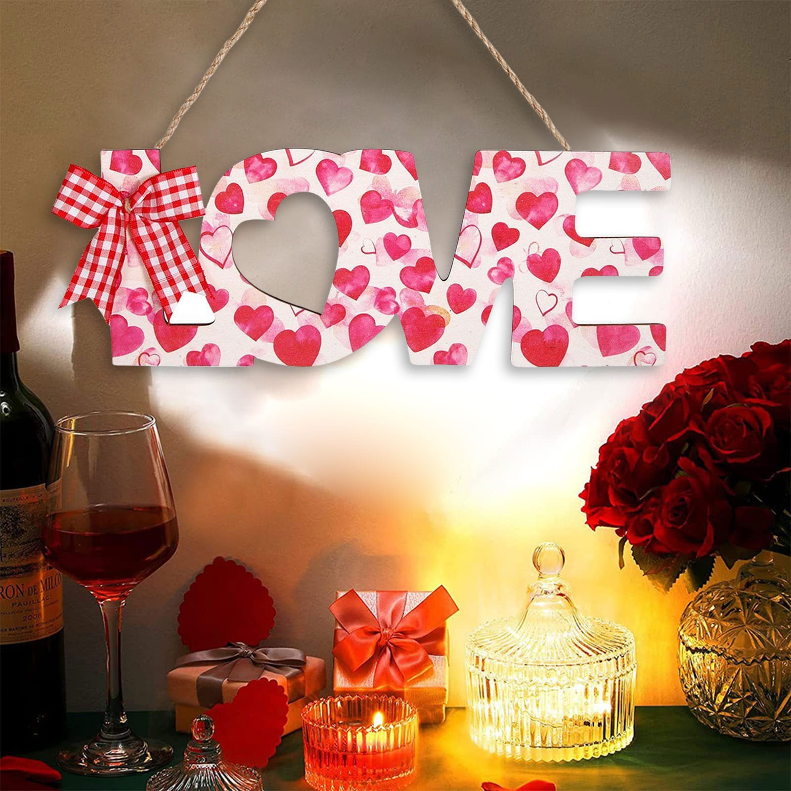 Welcome sign for front door! Valentine's Day Exclusive Wooden Heart ...