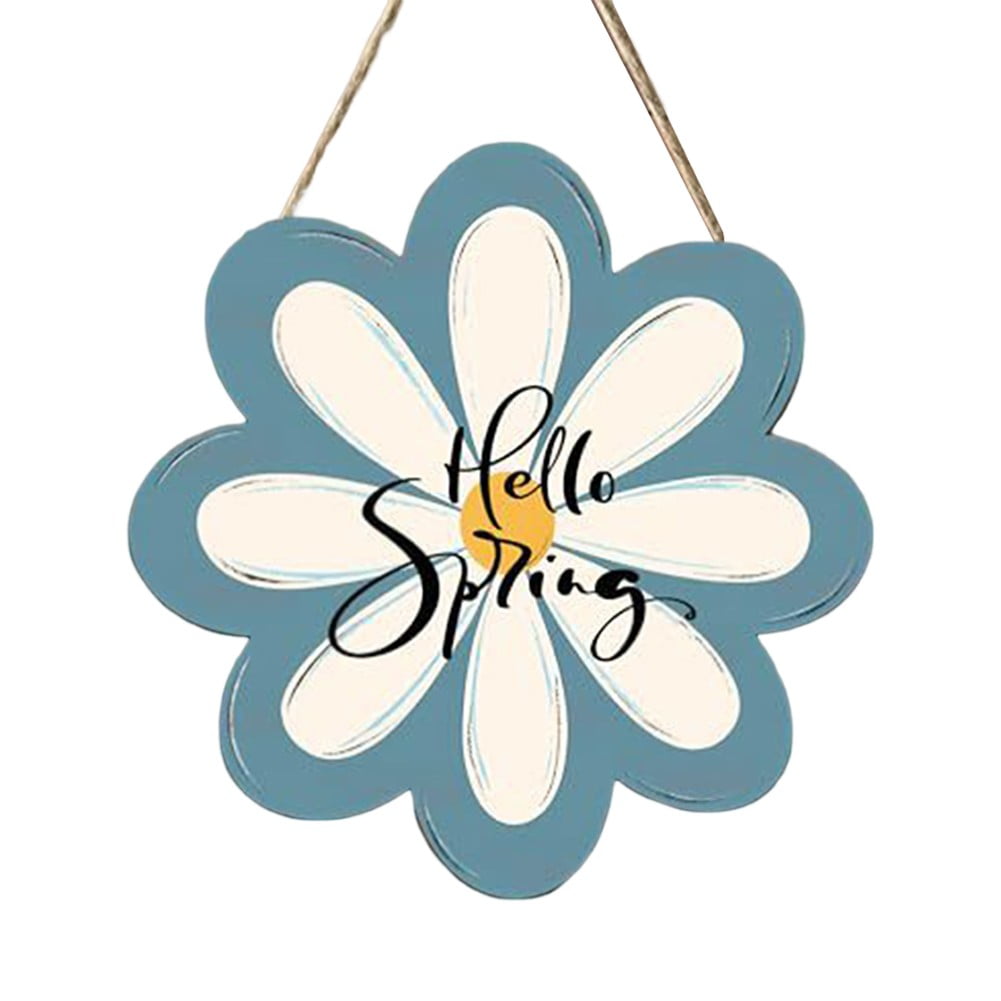 Welcome spring with our beautiful Wooden Sign featuring Daisy flowers ...