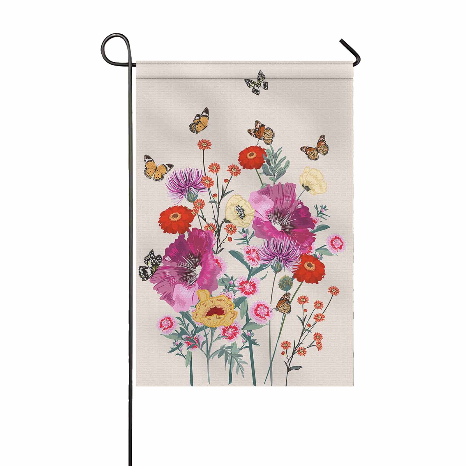 Welcome summer Garden Flags Flowers farmhouse Small Flag Outdoor Yard ...