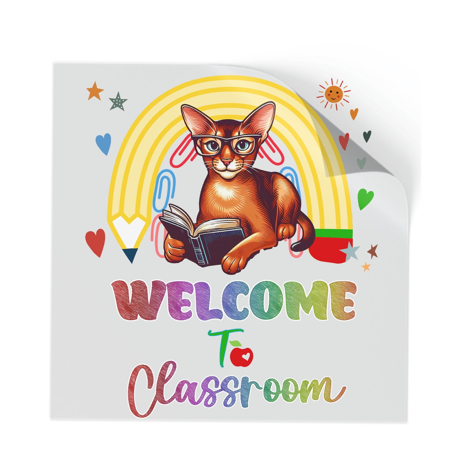 Welcome to Abyssinian Classroom Teacher Dog Mom Cutout Transfer Sticker ...