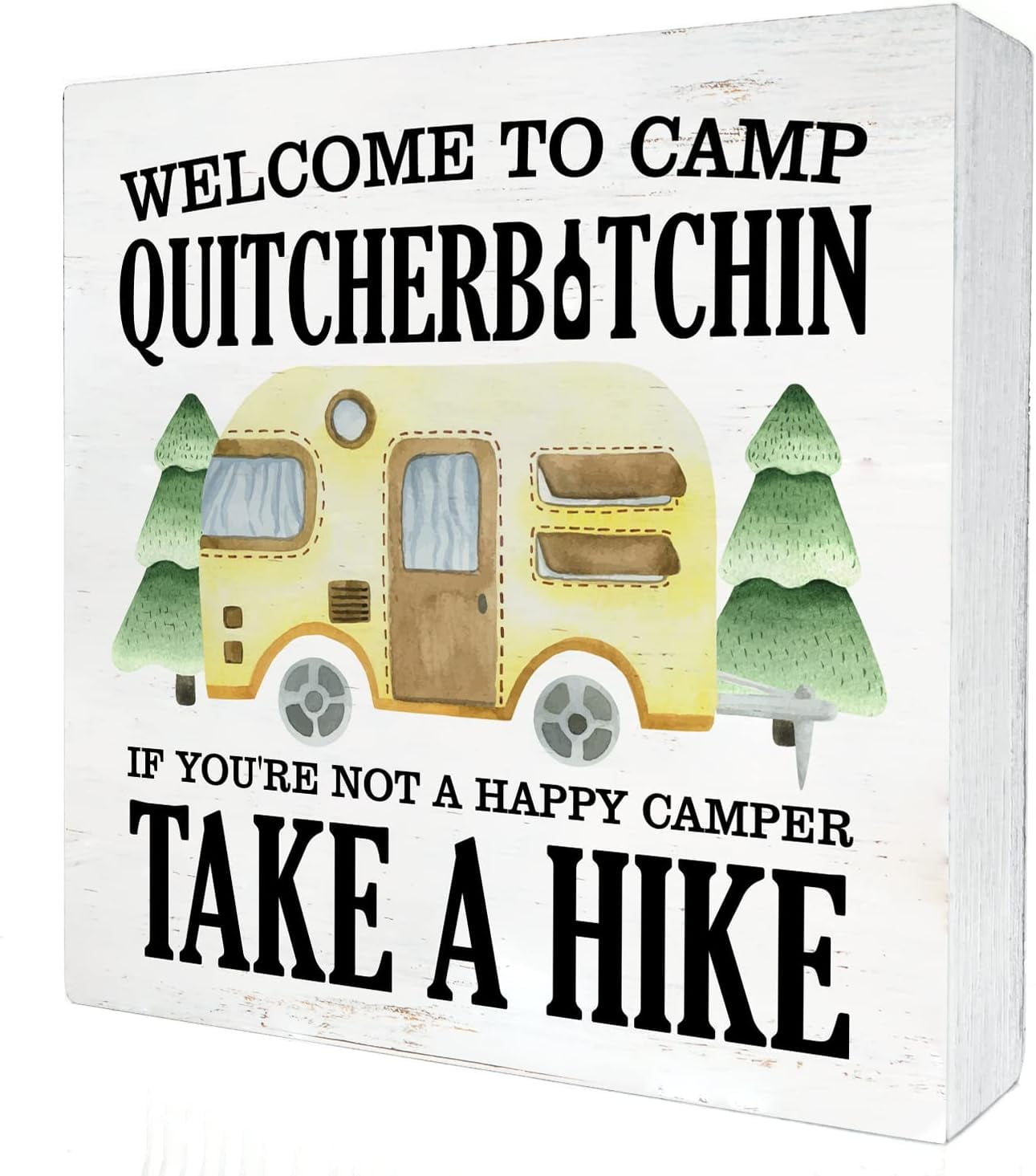 Welcome to Camp Wood Box Sign Home Decor Rustic Camping RV Wooden Box ...