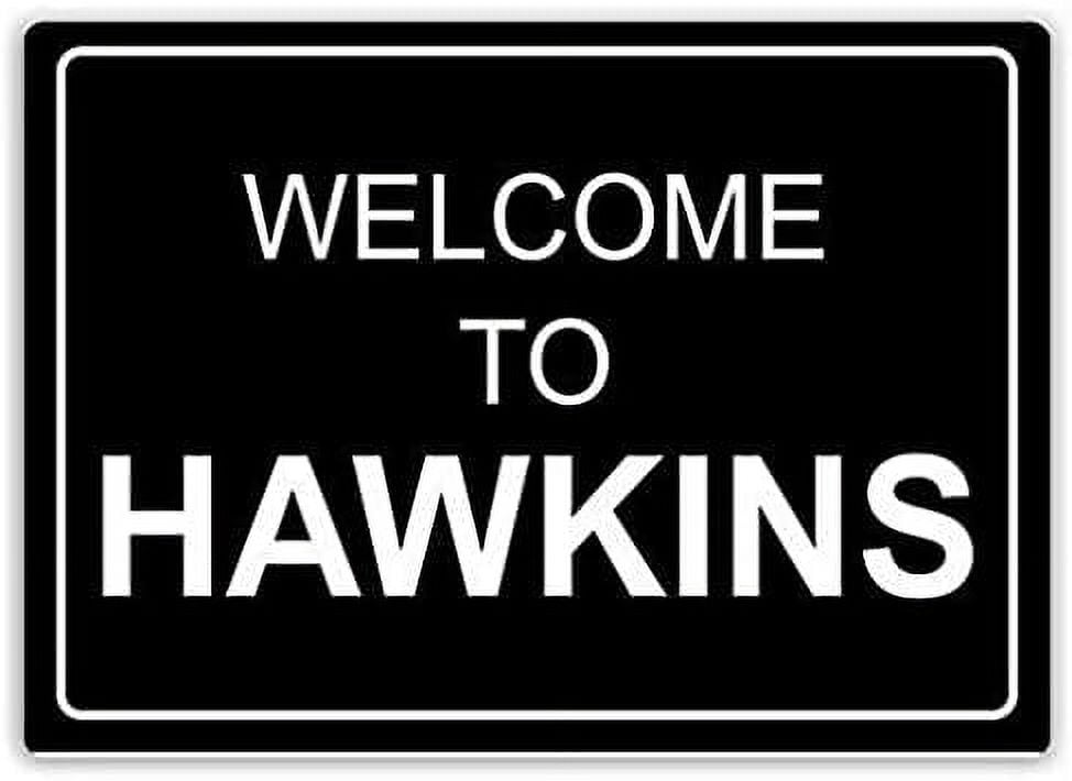 Welcome to Hawkins Metal Wall Sign Plaque Funny Home Coffee or Pub ...