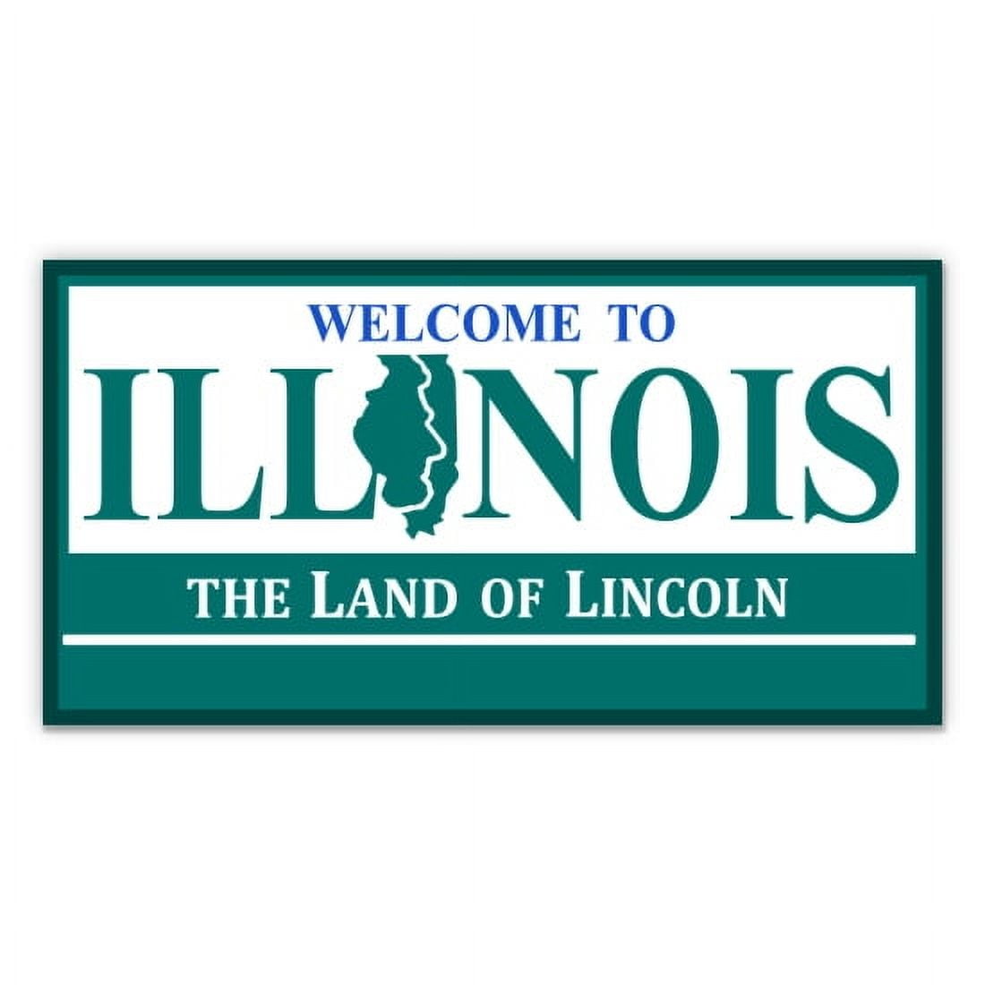 Welcome to Illinois Road Sign - 12" Vinyl Sticker Waterproof Decal ...