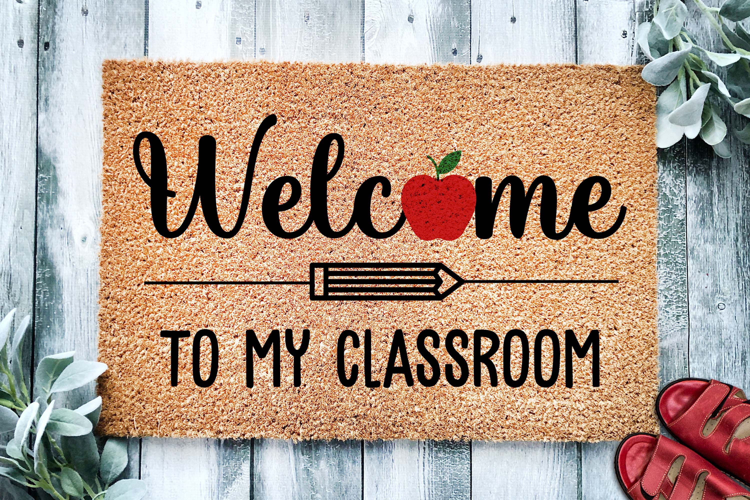 Welcome to My Classroom Door Mat | School Theme Doormat |Housewarming ...