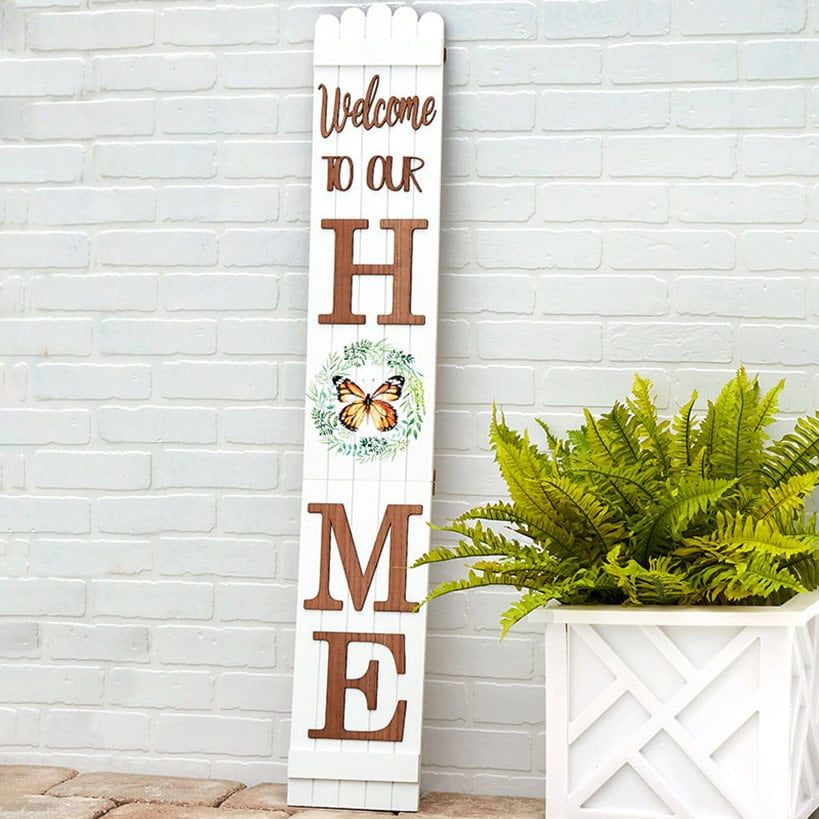 Welcome to My Home Porch Leaner – Decorative Outdoor Sign - Walmart.com