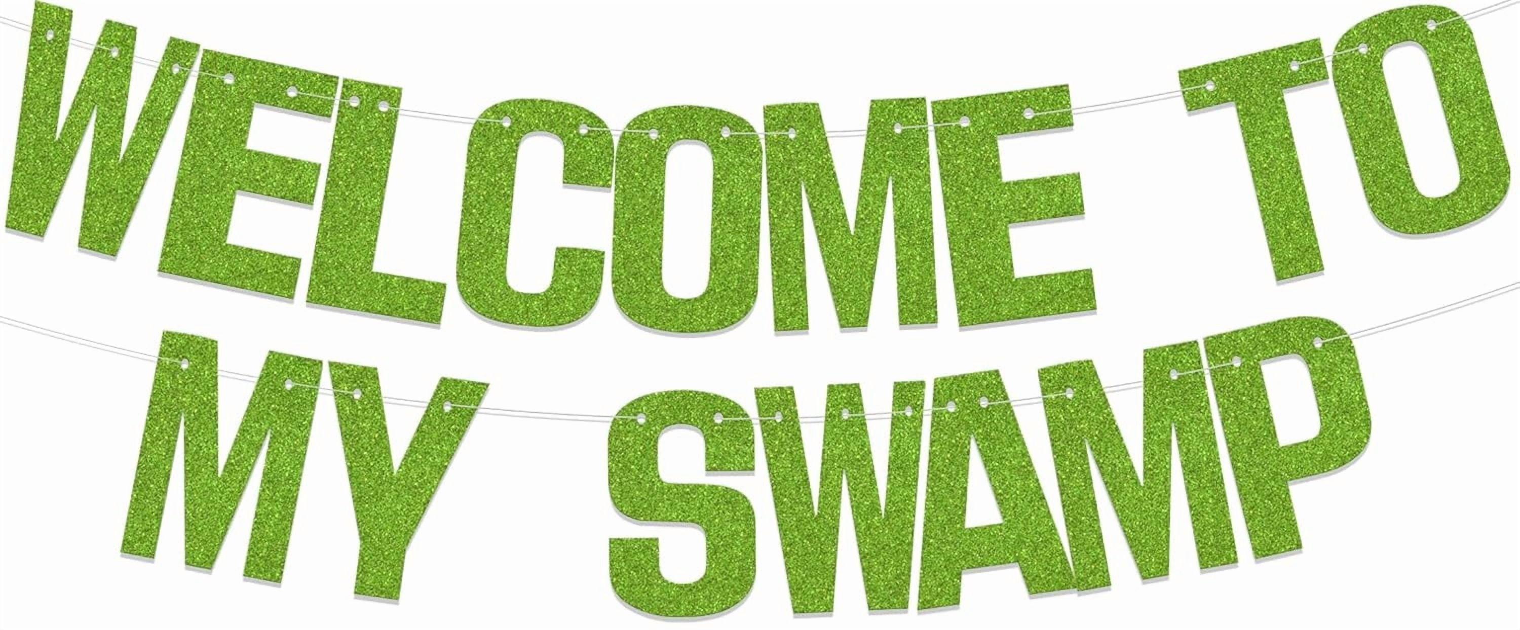 Welcome to My Swamp Banner Swamp Decorations Funny Birthday ...