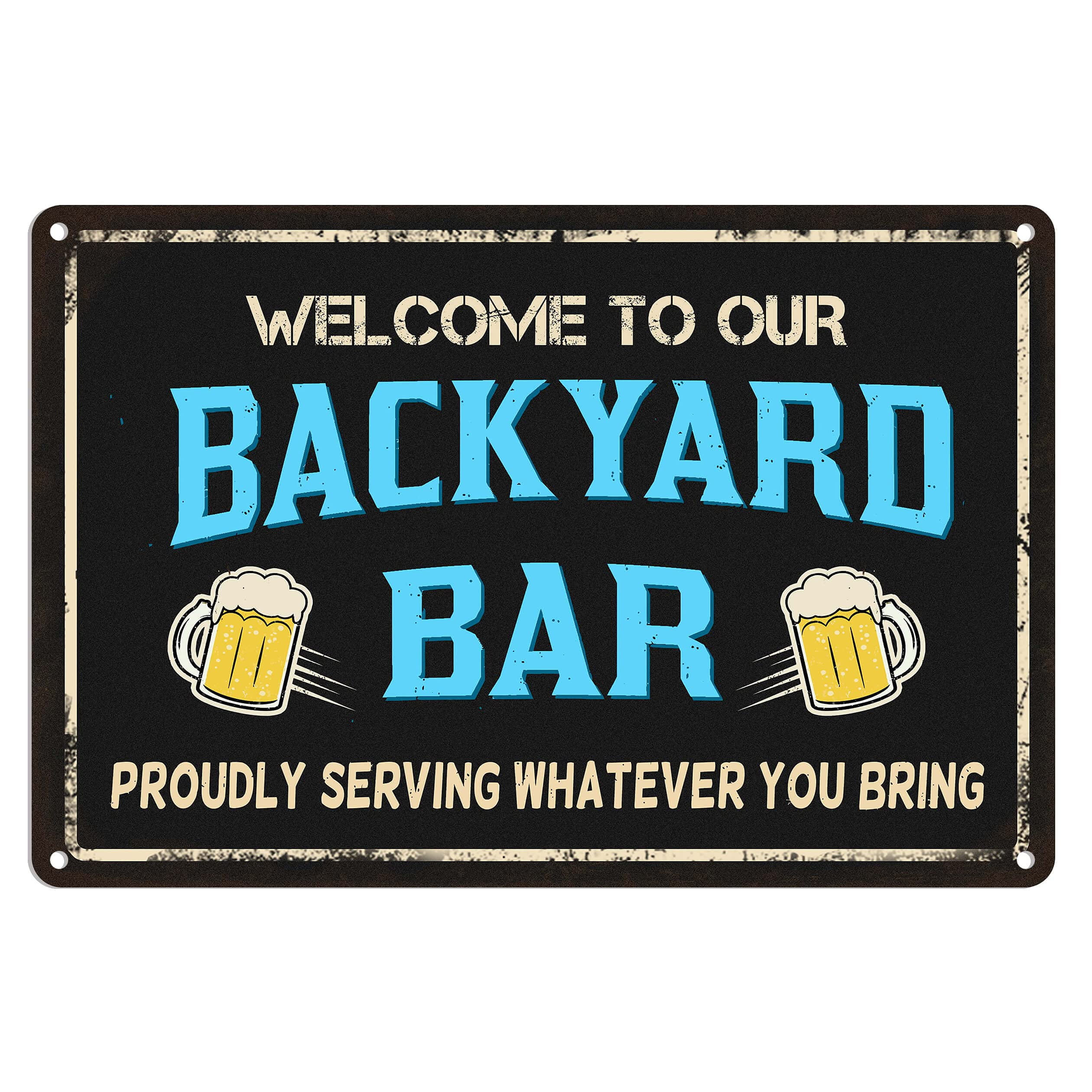 Welcome to Our Backyard Bar Signs Fun Outdoor Pool Signs, Patio Decor ...