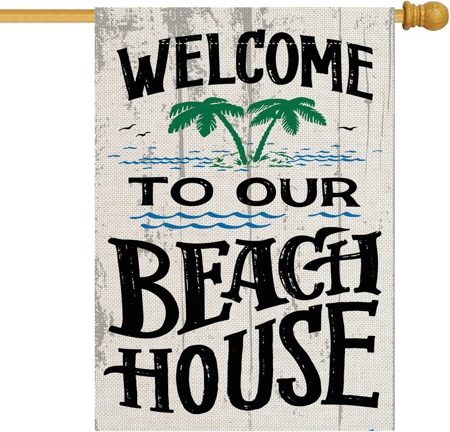 Welcome to Our Beach House Garden Flag Vertical Double Sided Flag Yard ...
