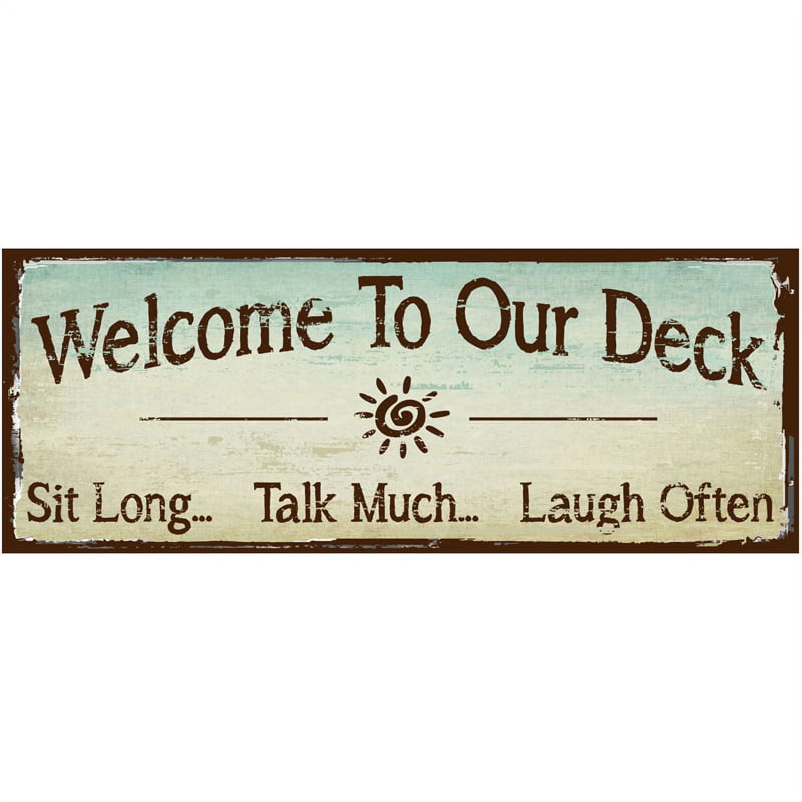 Welcome to Our Deck Metal Sign - Walmart.com