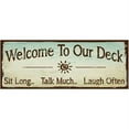 Welcome to Our Deck Metal Sign - Walmart.com