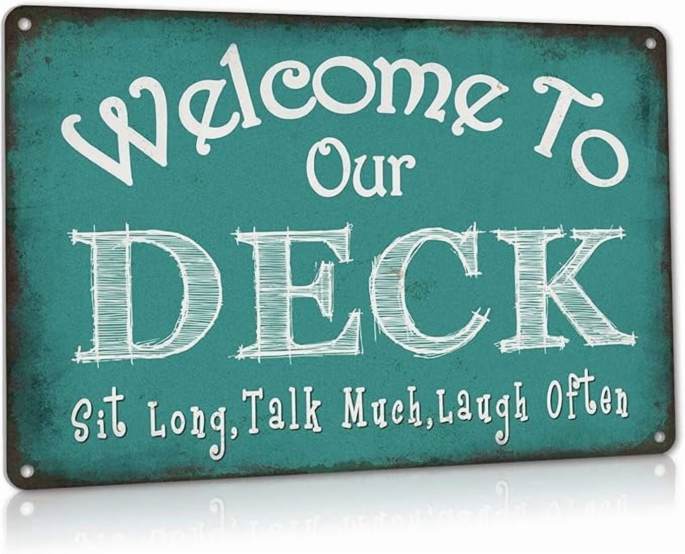 Welcome to Our Deck Sign Backyard Accessories Decor Outdoor, ALREAR ...