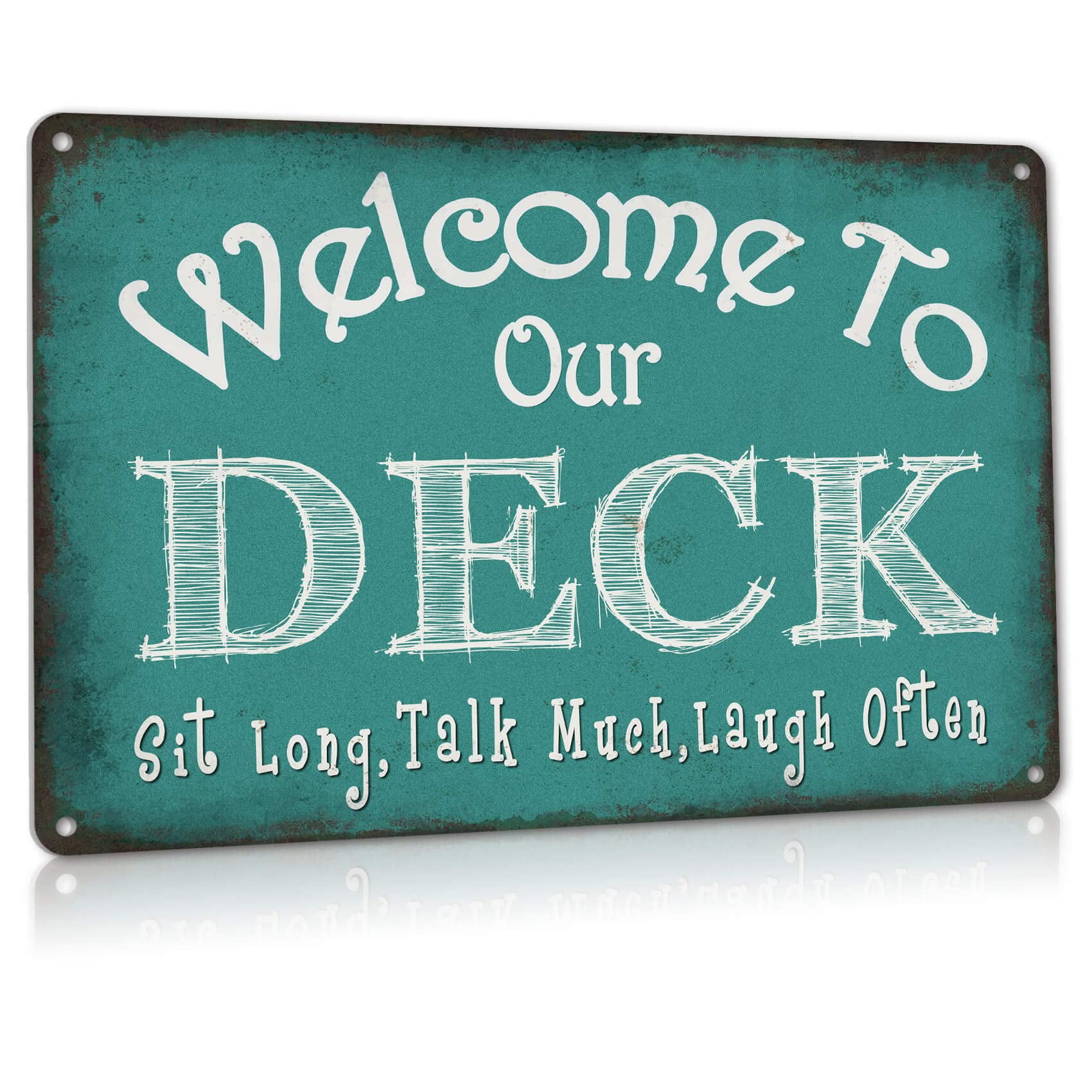 Welcome to Our Deck Sign Backyard Accessories Decor Outdoor, ALREAR ...