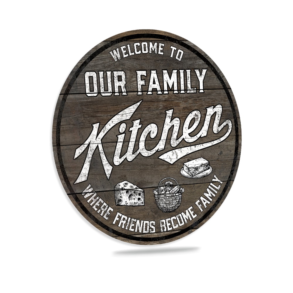 Welcome to Our Family Kitchen Sign Rustic Kitchen Décor Farmhouse ...