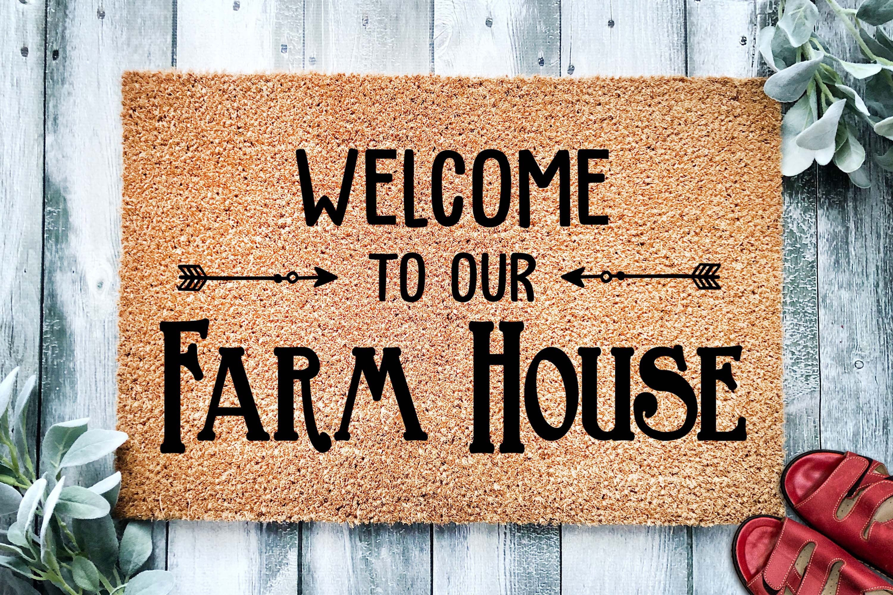 Welcome to Our Farm House | Farm Home Doormat | Welcome Mat | Farmhouse ...