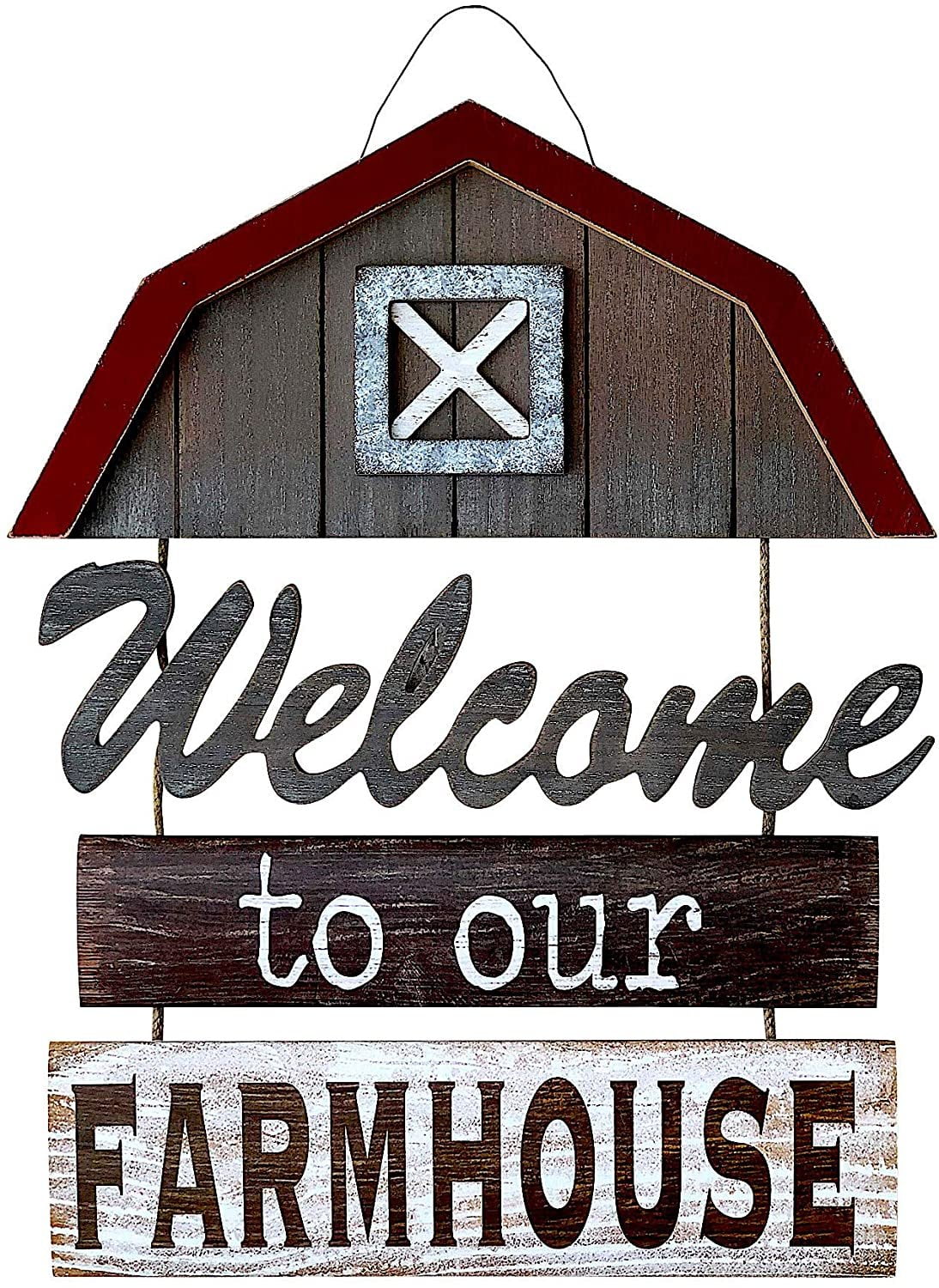 Welcome to Our Farmhouse Sign for Wall Front Door Porch Home Decor ...
