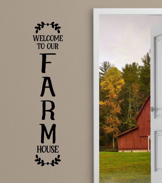 Welcome to Our Farmhouse Vinyl Decal for Entryway Porch Art Wall Decor ...