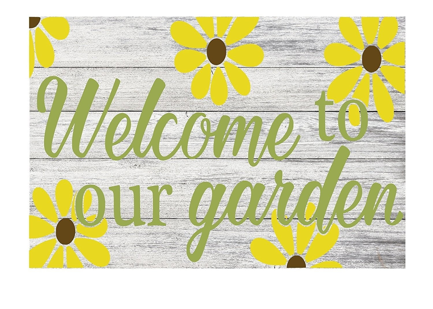 Welcome to Our Garden Home Decor Shabby Chic Metal Gardening Sign - 12 ...