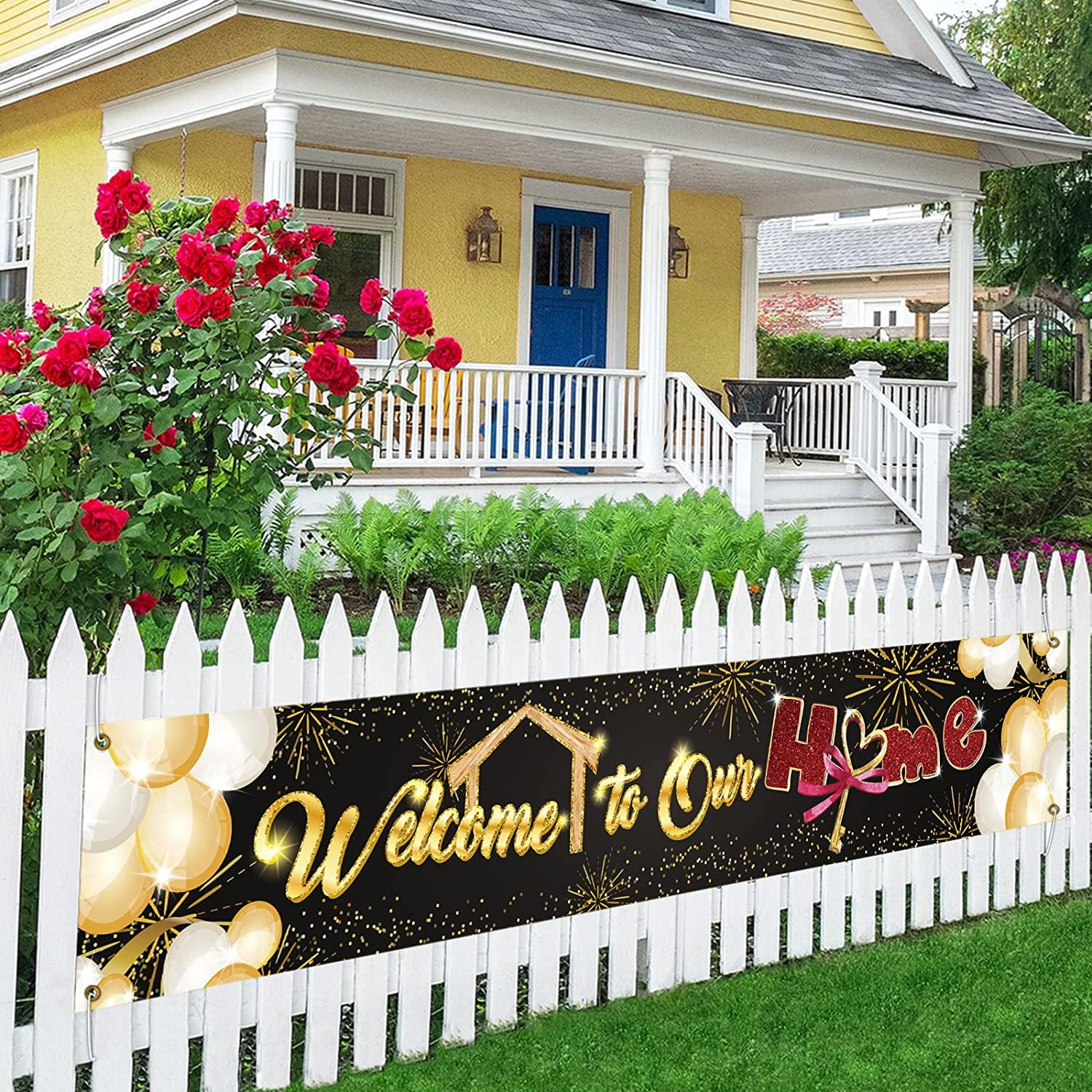 Welcome to Our Home Large Banner,New Home Lawn Decor,Rustic Welcome ...