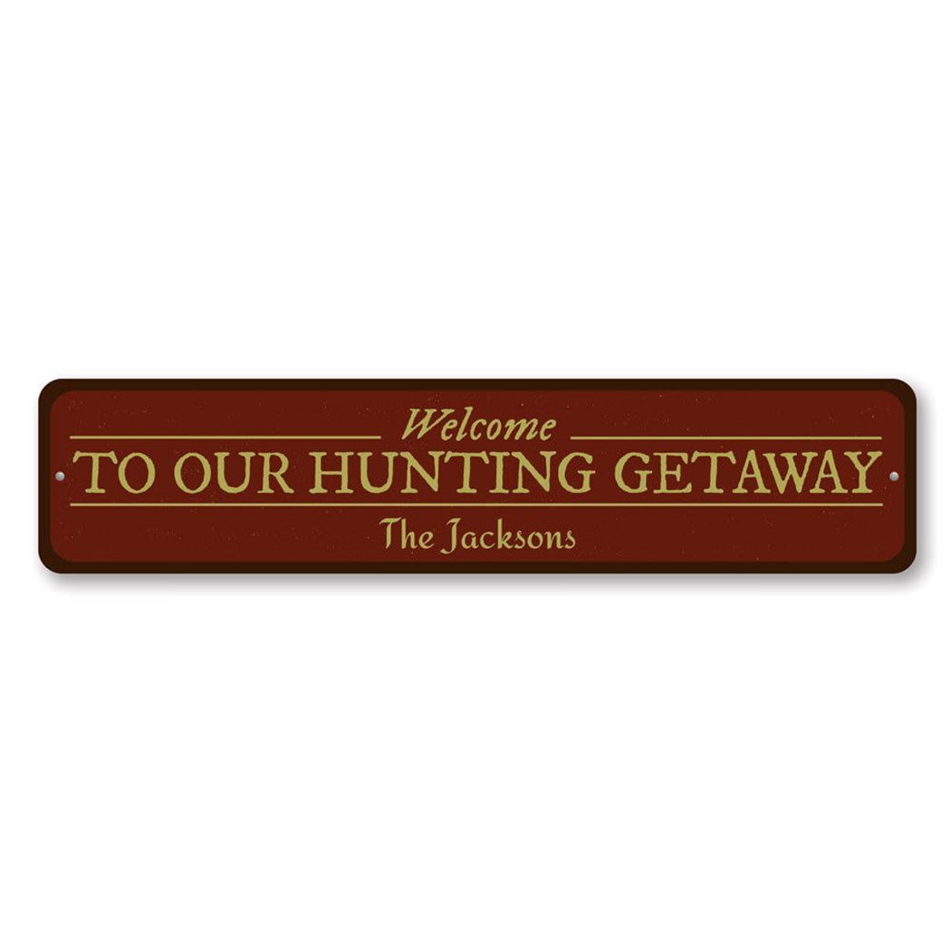 Welcome to Our Hunting Getaway Sign, Family Name Sign, Custom Family ...