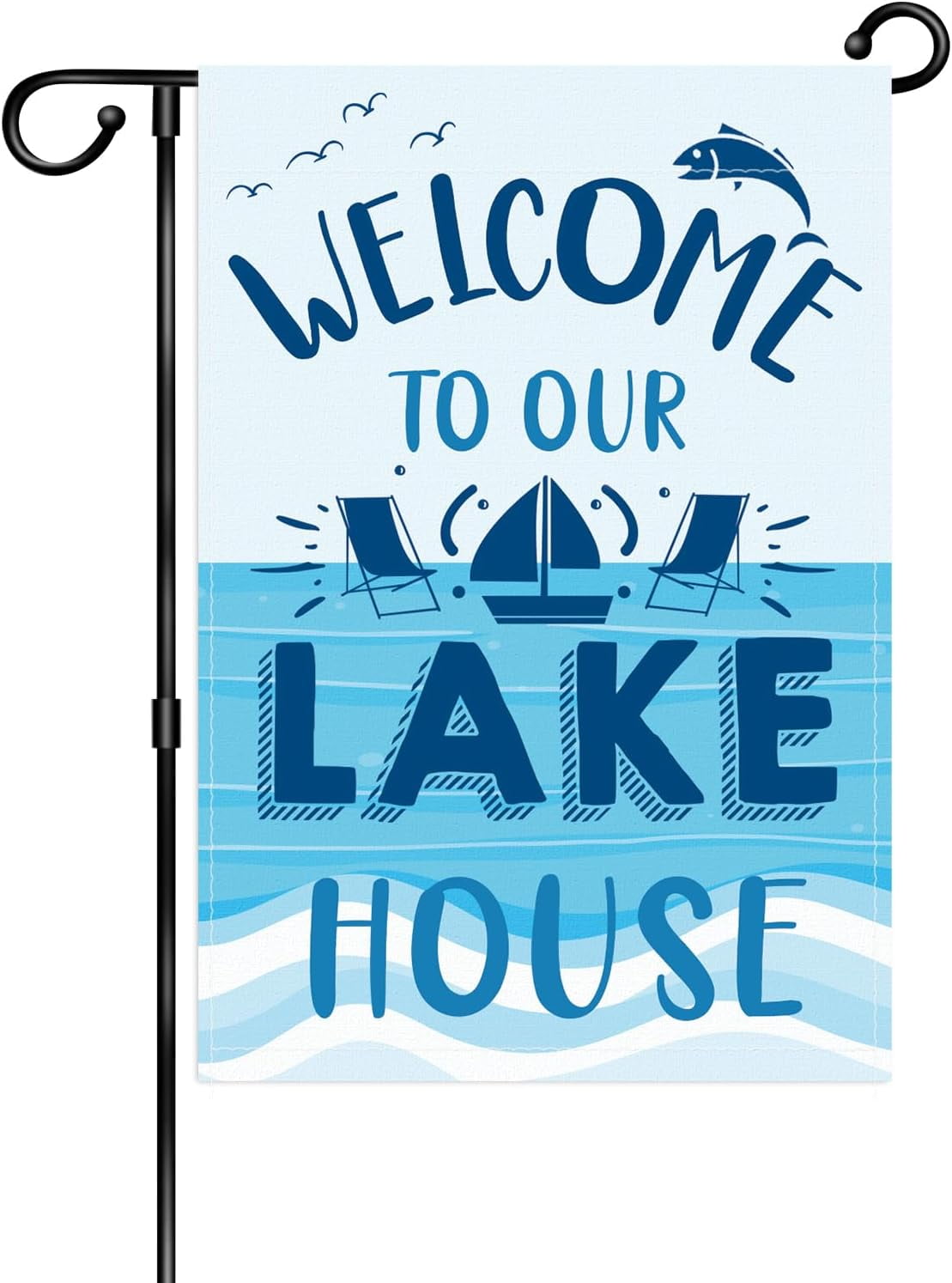 Welcome to Our Lake House Garden Flag, Lake House Welcome Flag Life is ...