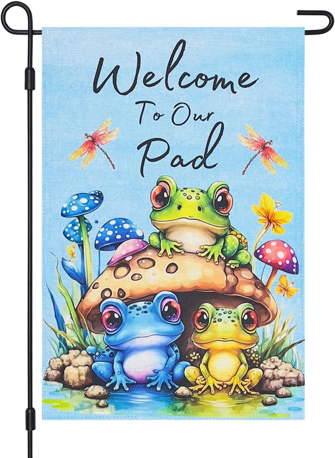Welcome to Our Pad Frogs Garden Flag for Outside Double Sided,Small ...