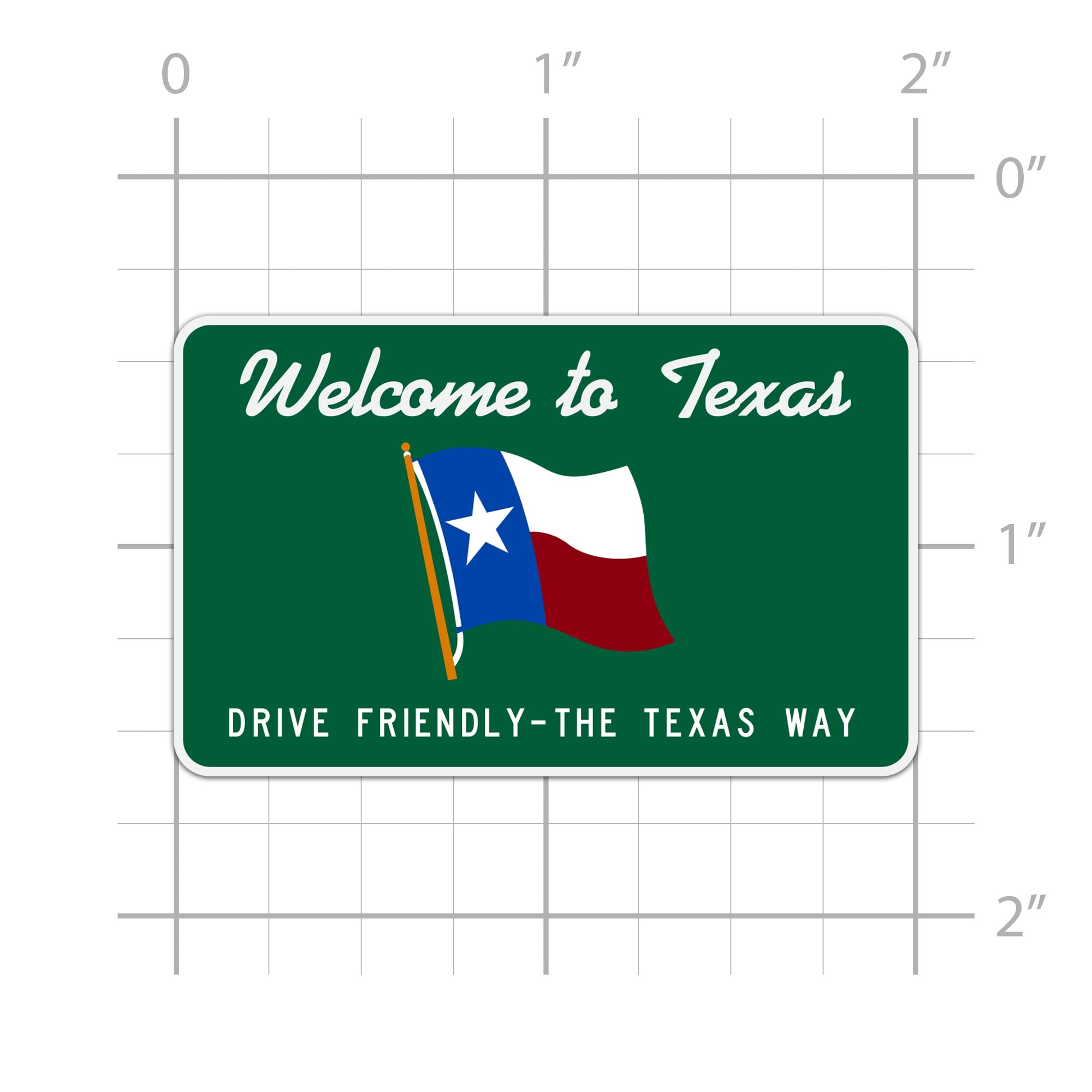 Welcome to Texas Sign Sticker for water bottle phone tumbler hard hattx ...