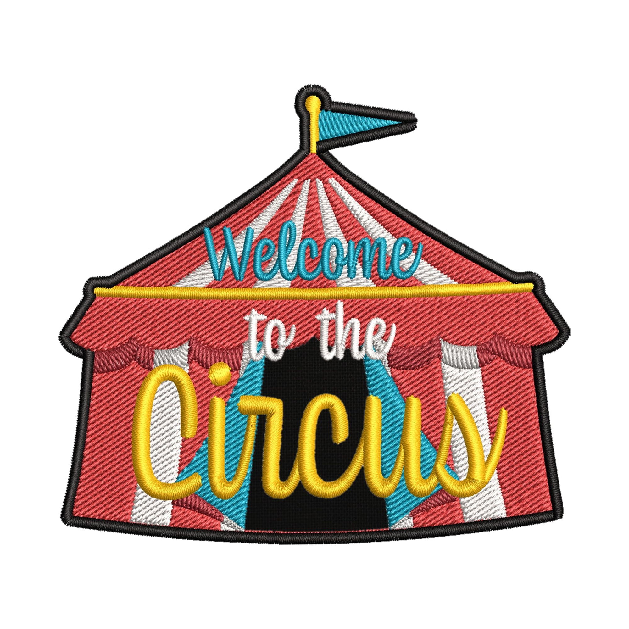 Welcome to The Circus Embroidered DIY Iron on or Sew-on Decorative ...