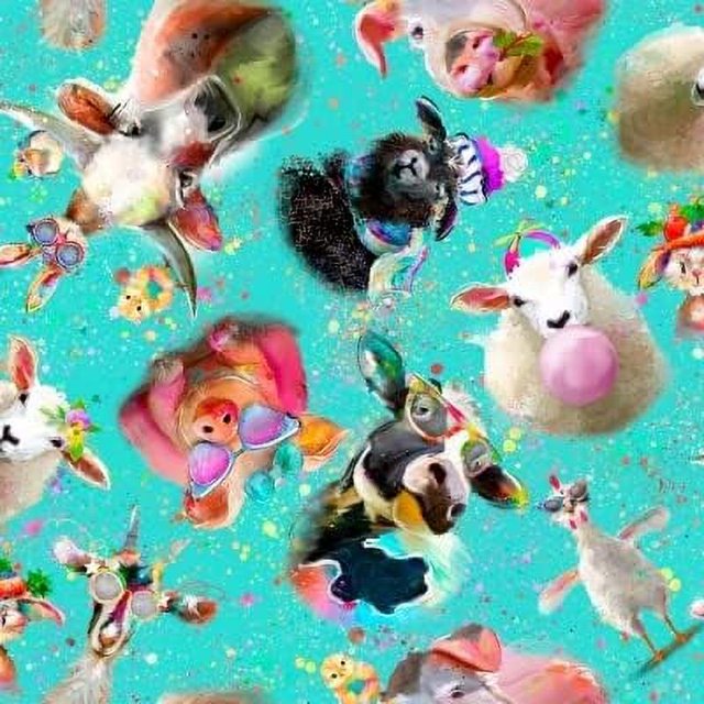 Welcome to The Funny Farm 18728 Turquoise Animal Toss - Walmart.com