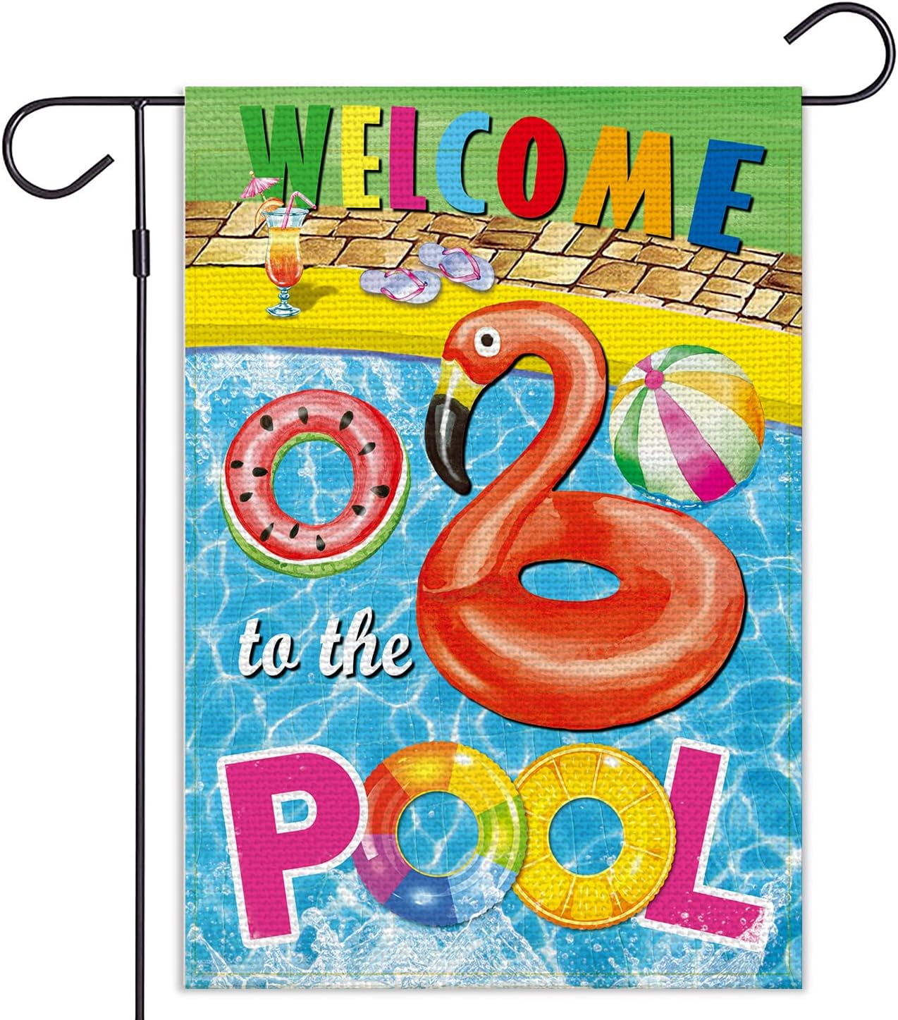 Welcome to The Pool Summer Garden Flag Double Sided Pool Decor Vertical ...