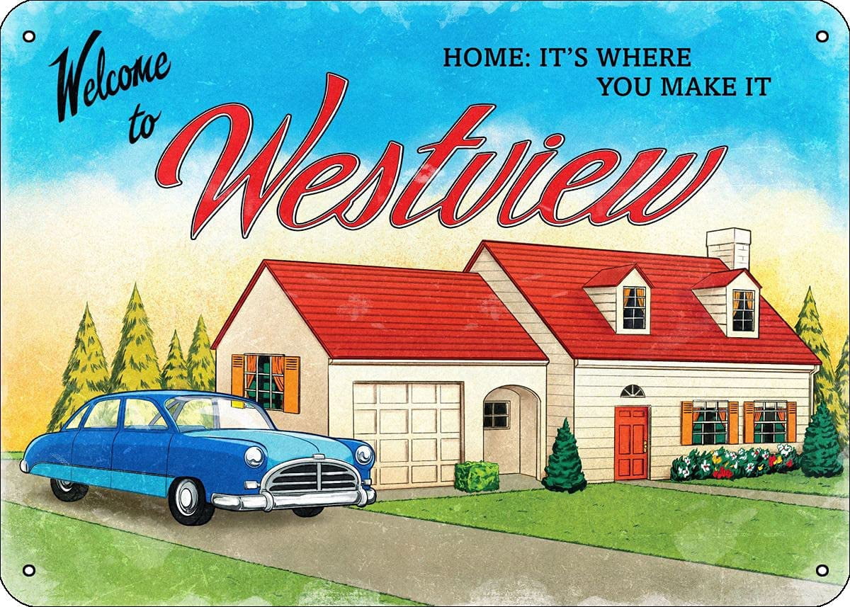 Welcome to Westview Wandavision Cartoon Poster Metal Tin Sign 8 x ...