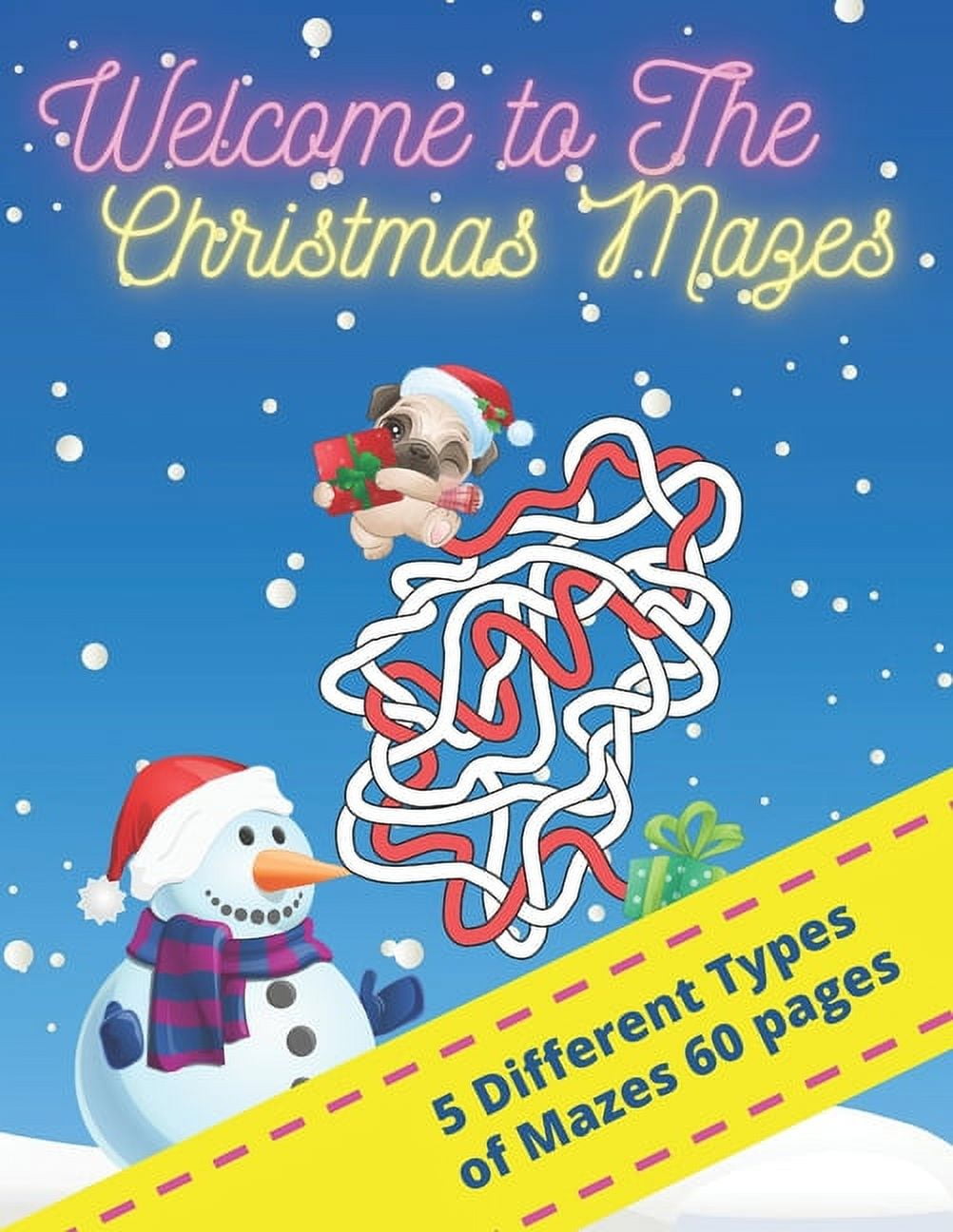 Welcome to the Christmas Mazes 5 different types of mazes 60 pages ...