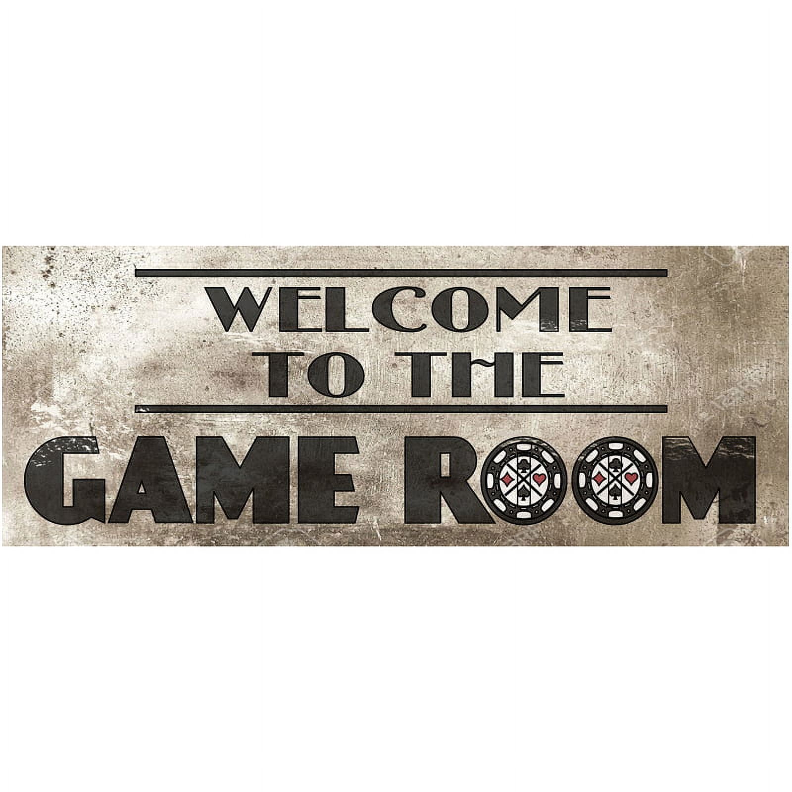 Welcome to the Game Room Metal Sign - Walmart.com