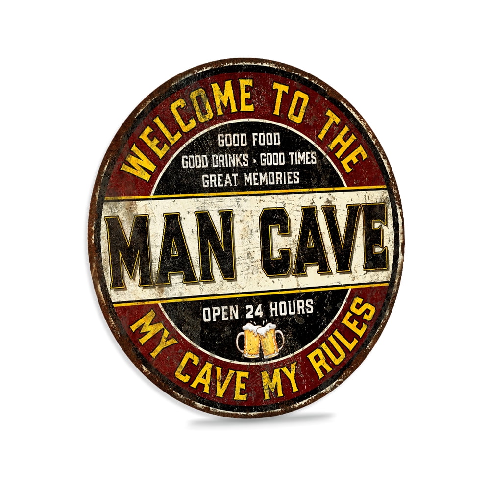 Welcome to the Man Cave Sign Garage Mancave Décor Home Bar Beer Wall ...