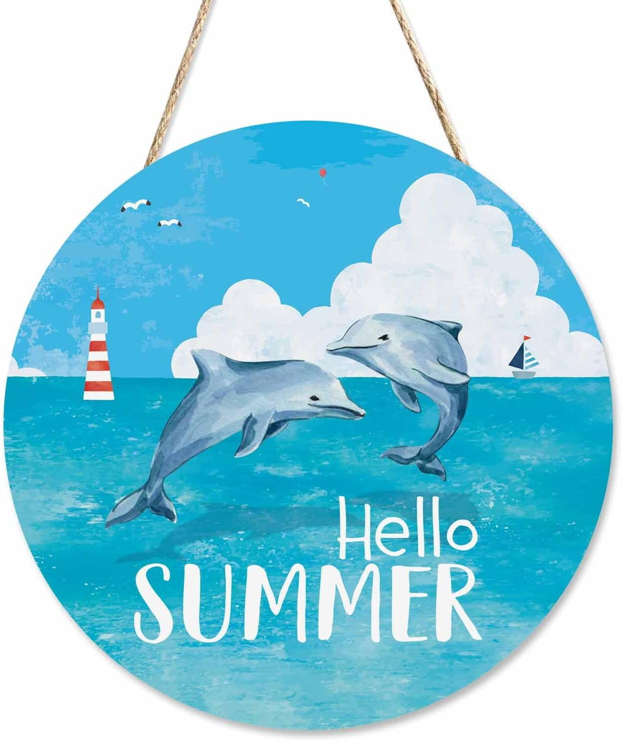 Welcome to the front door is a nice sign Hello summer is quiet Blue ...