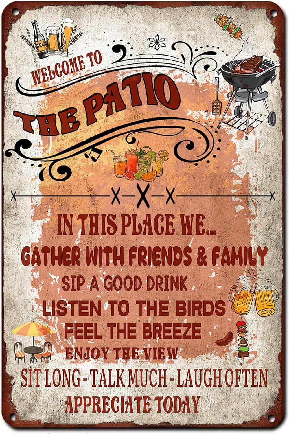 Welcome to the patio sign Outdoor Living Porch Patio Deck Backyard ...
