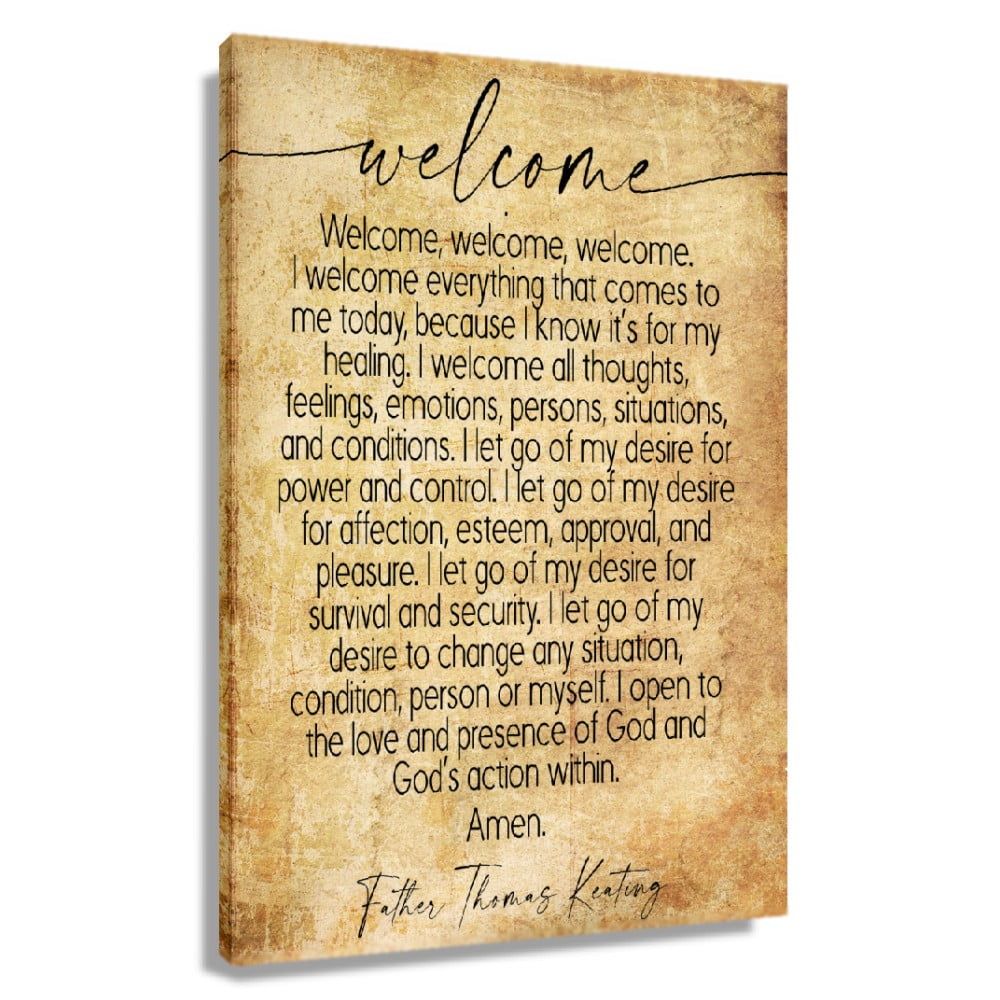 The Welcoming Prayer Quotes Wall Art Retro Prints Poster for Bedroom ...