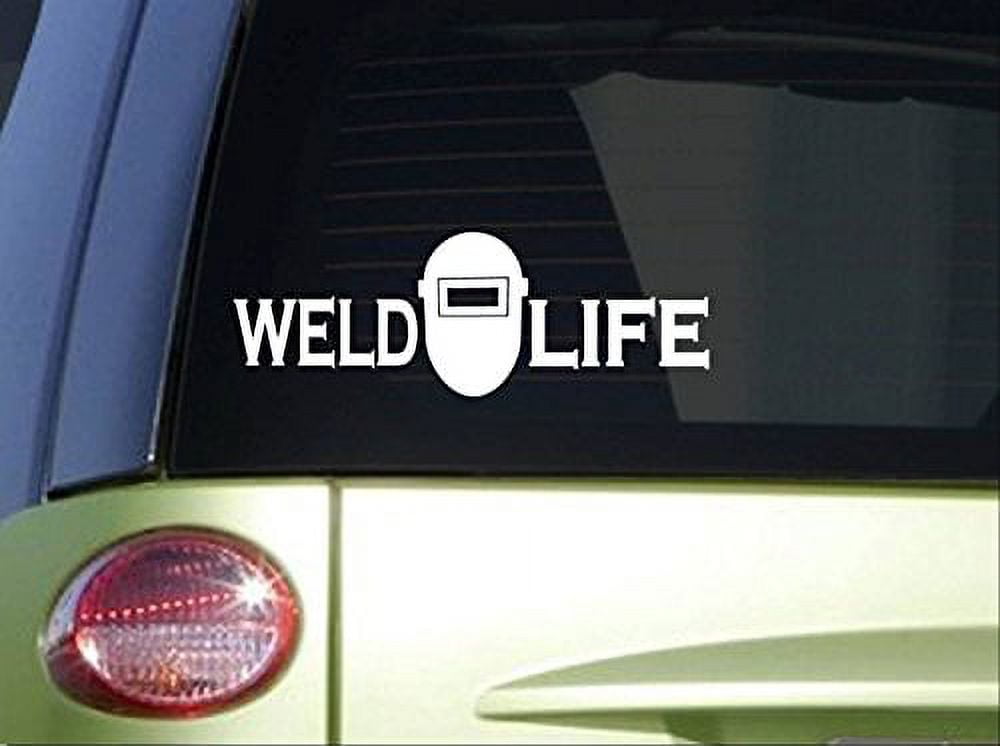 Weld Life Mask Sticker *I820* 8" length Vinyl welding decal - Walmart.com