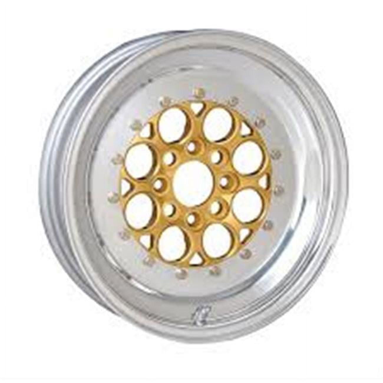 Weld Magnum Import 13x10 / 4x100mm BP / 5in. BS Gold Wheel - Black ...