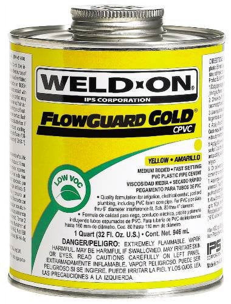 Weld-On 11027 16 oz. Flow Guard CPVC Low VOC Cement in Yellow - Walmart.com