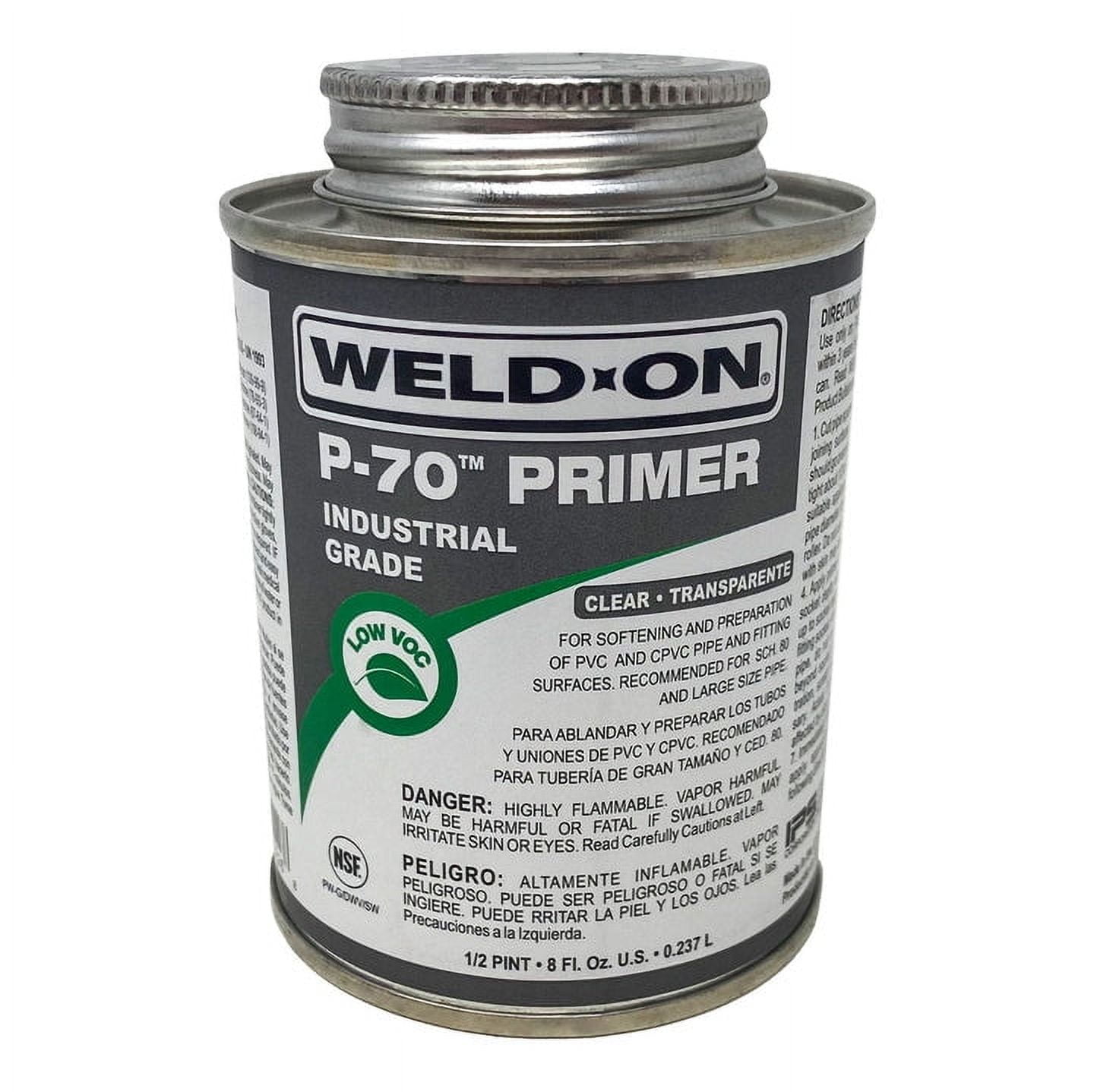 Weld-On P-70 Clear PVC Premium Industrial Strength Primer - Pint ...
